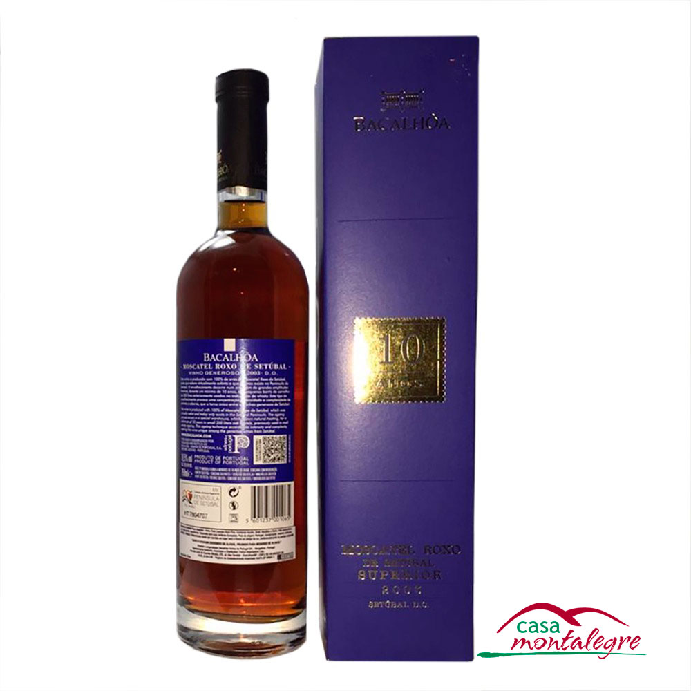 Vinho Bacalhôa Moscatel de Sétubal Roxo Superior 10 anos - Empório e Adega