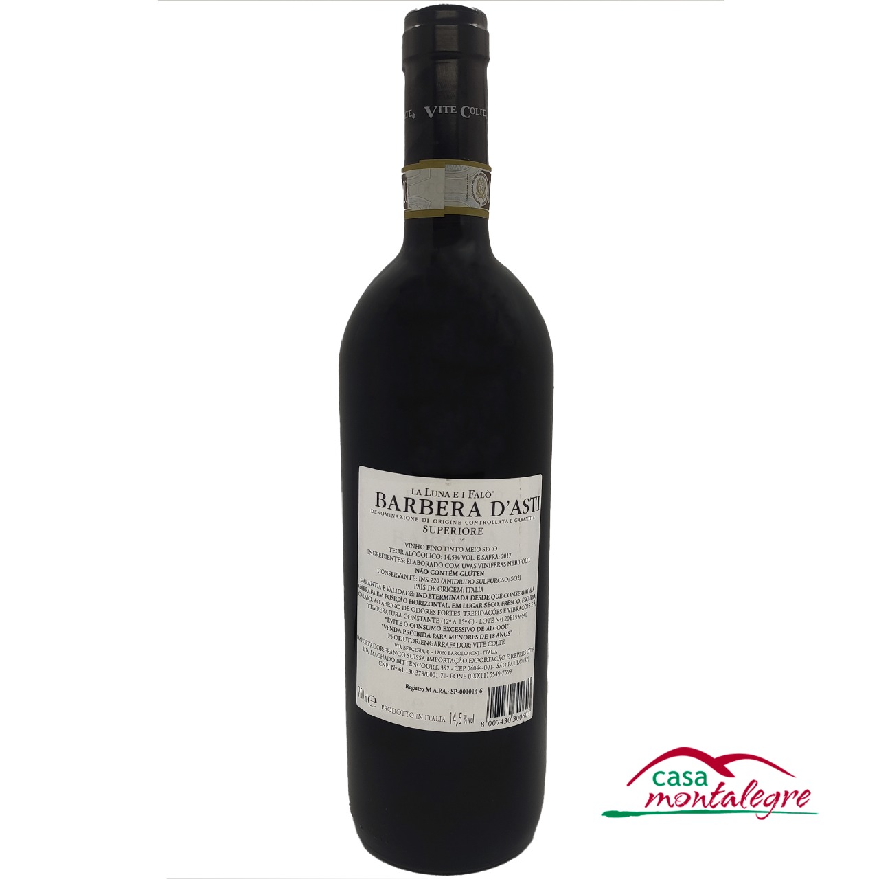 Vinho Vite Colte La Luna E I Falò Barbera D’Asti Superiore D.O.C.G ...