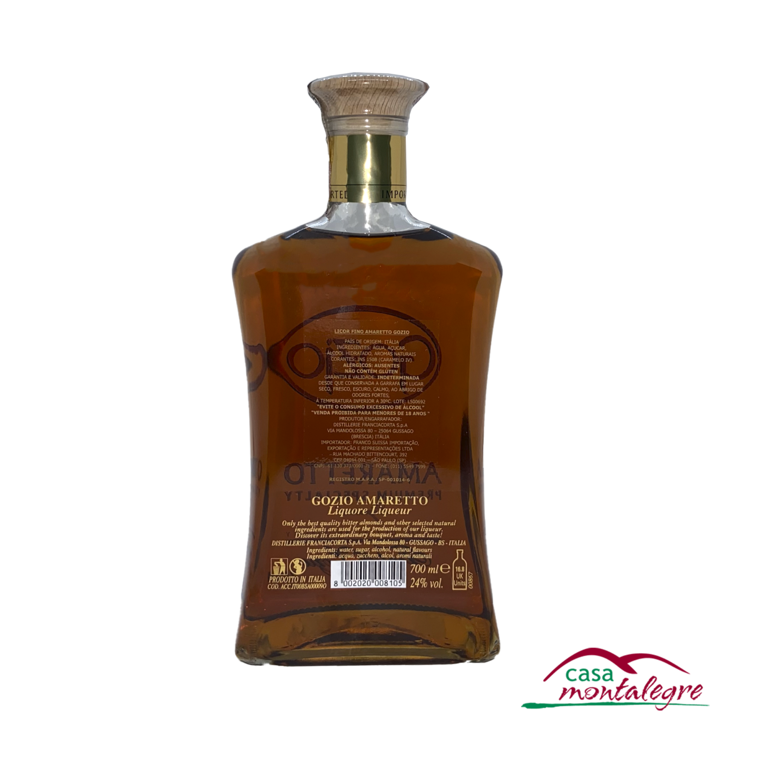 Licor Amaretto Fratelli Gozio - Empório e Adega